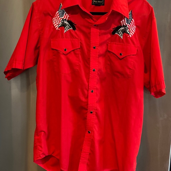High Noon | Shirts | High Noon Patriotic Mustang Head Western Shirt L ...